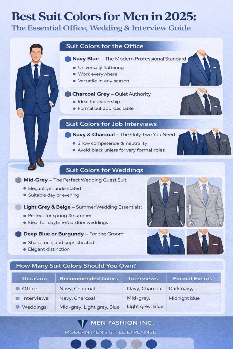 Best Suit Colors For Men In 2025: The Essential Office, Wedding ...